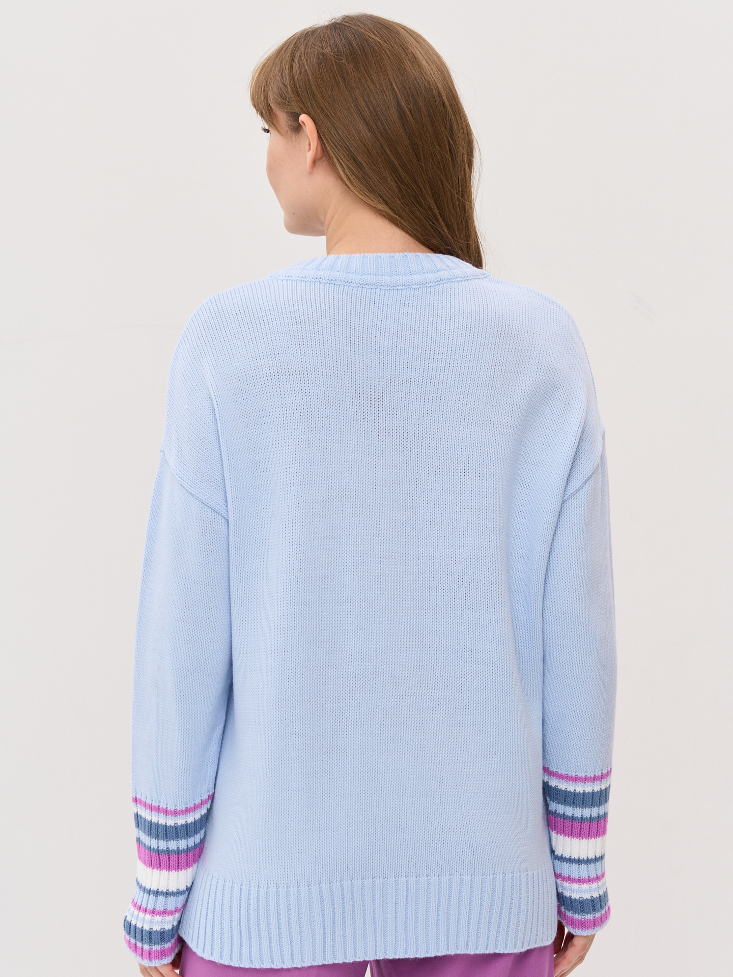 Джемпер NewVay 9242-94090 голубой/гиацинт/зимнее утро/белый купить с доставкой по России ...