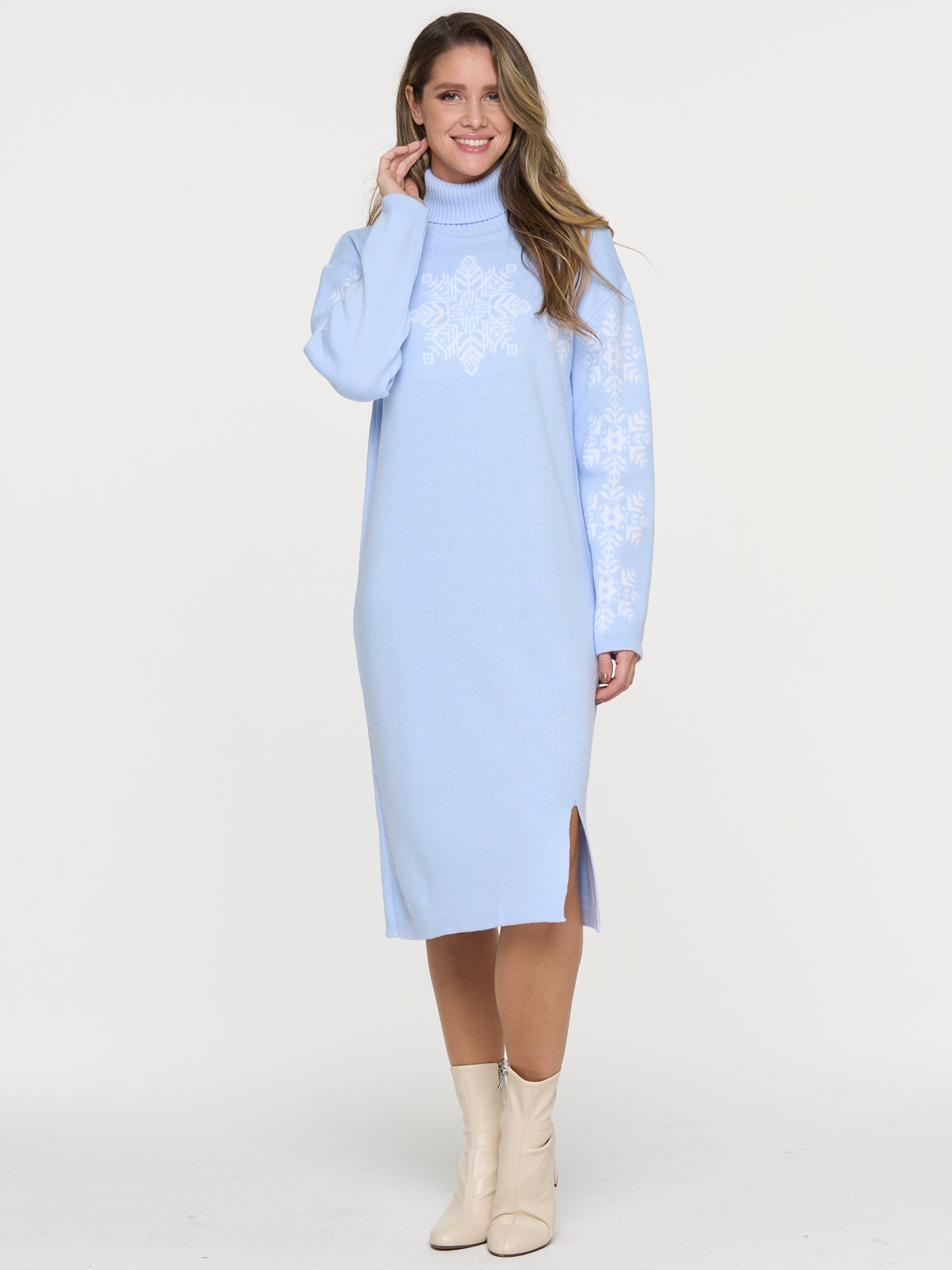 Платье NewVay 5232-2499 голубой/белый купить с доставкой по России | Интернет-магазин BelaRosso ...